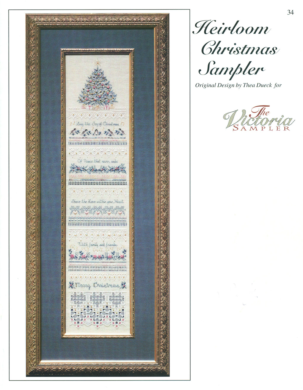 Heirloom Christmas Sampler - Christmas Embroidery and Cross Stitch Pat ...