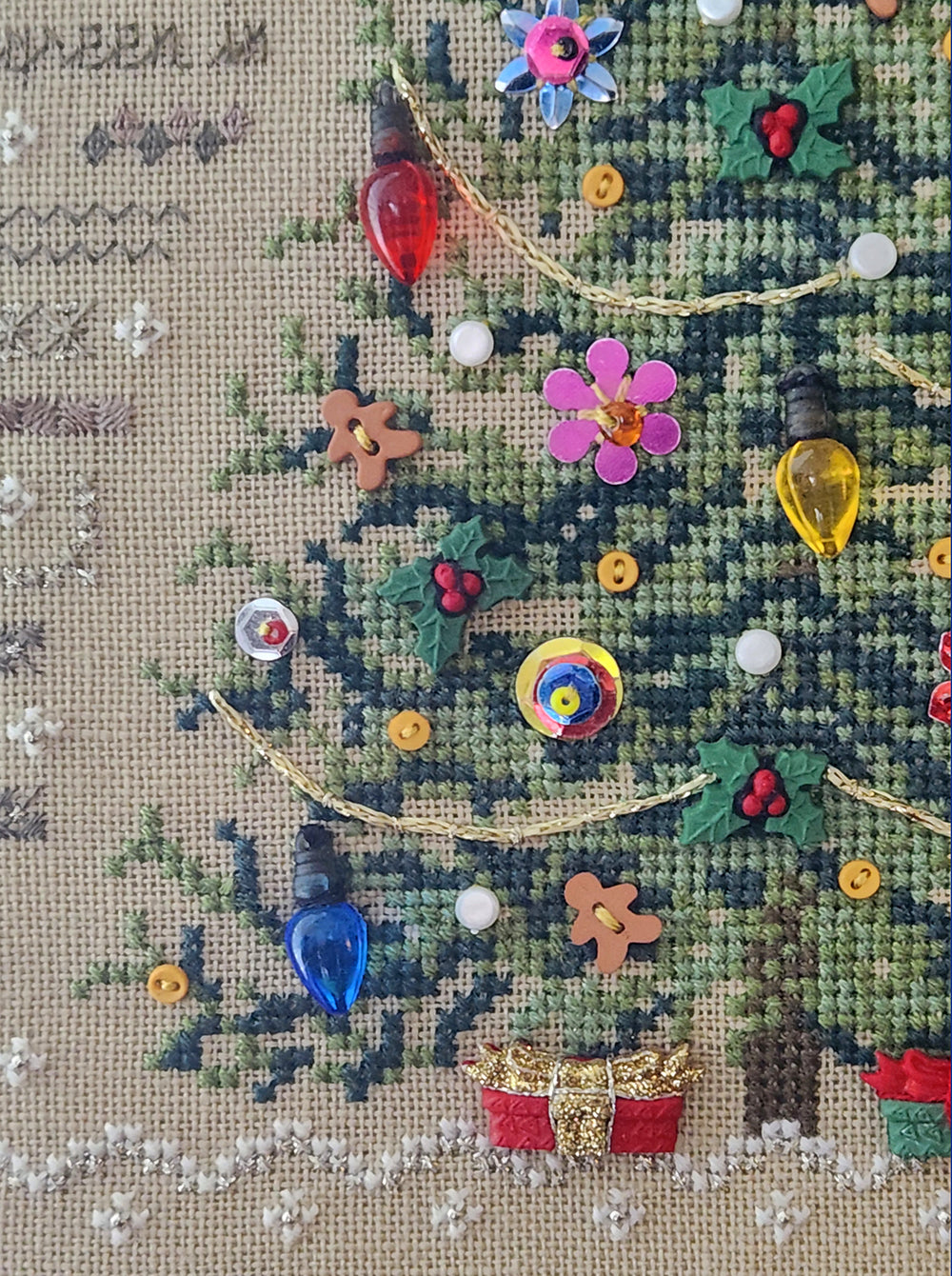 Bling Tree One Sampler - Christmas Embroidery and Cross Stitch Pattern ...