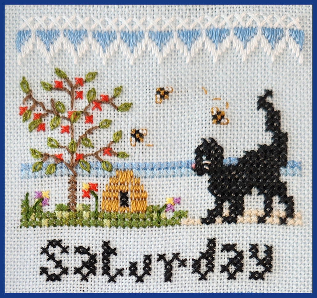 Purrfect Days Sampler - Embroidery and Cross Stitch Pattern– The ...
