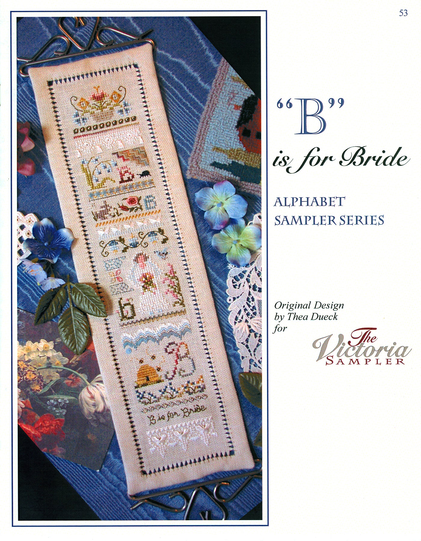 B is for Bride Sampler - Alphabet Collection 2 of 24 - Embroidery and ...
