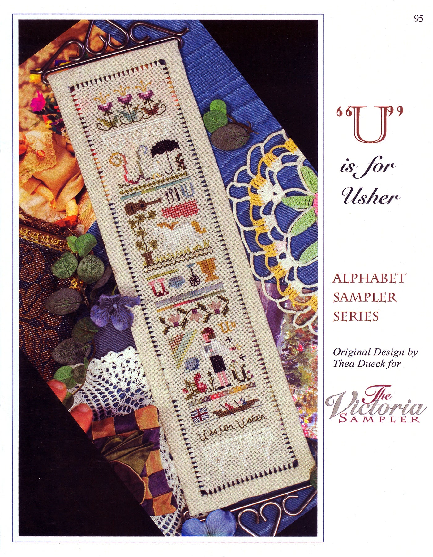 U is for Usher Sampler - Alphabet Series 21 of 24 - Embroidery and Cro ...