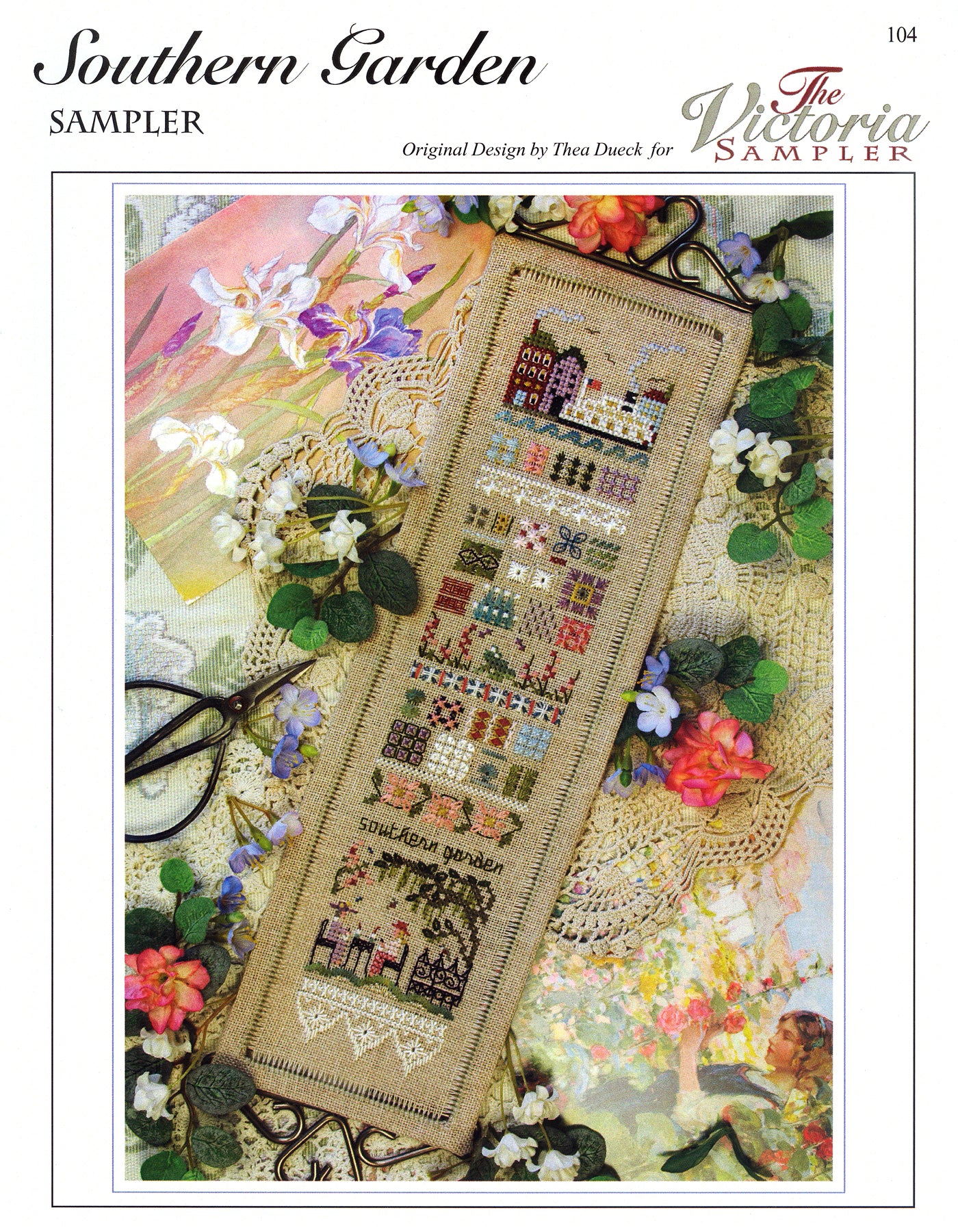 Southern Garden Sampler - Embroidery and Cross Stitch Pattern - PDF Do ...