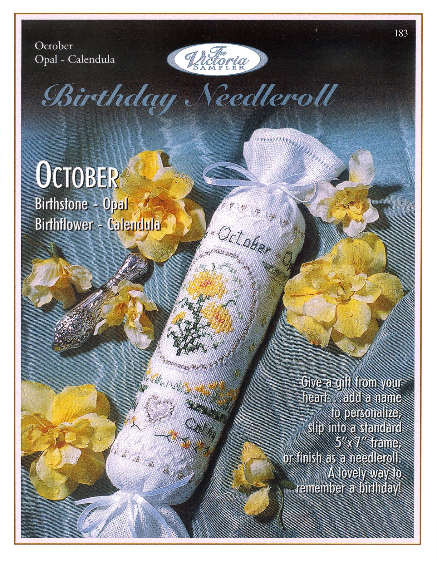The Victoria Sampler October Birthday Sampler Leaflet