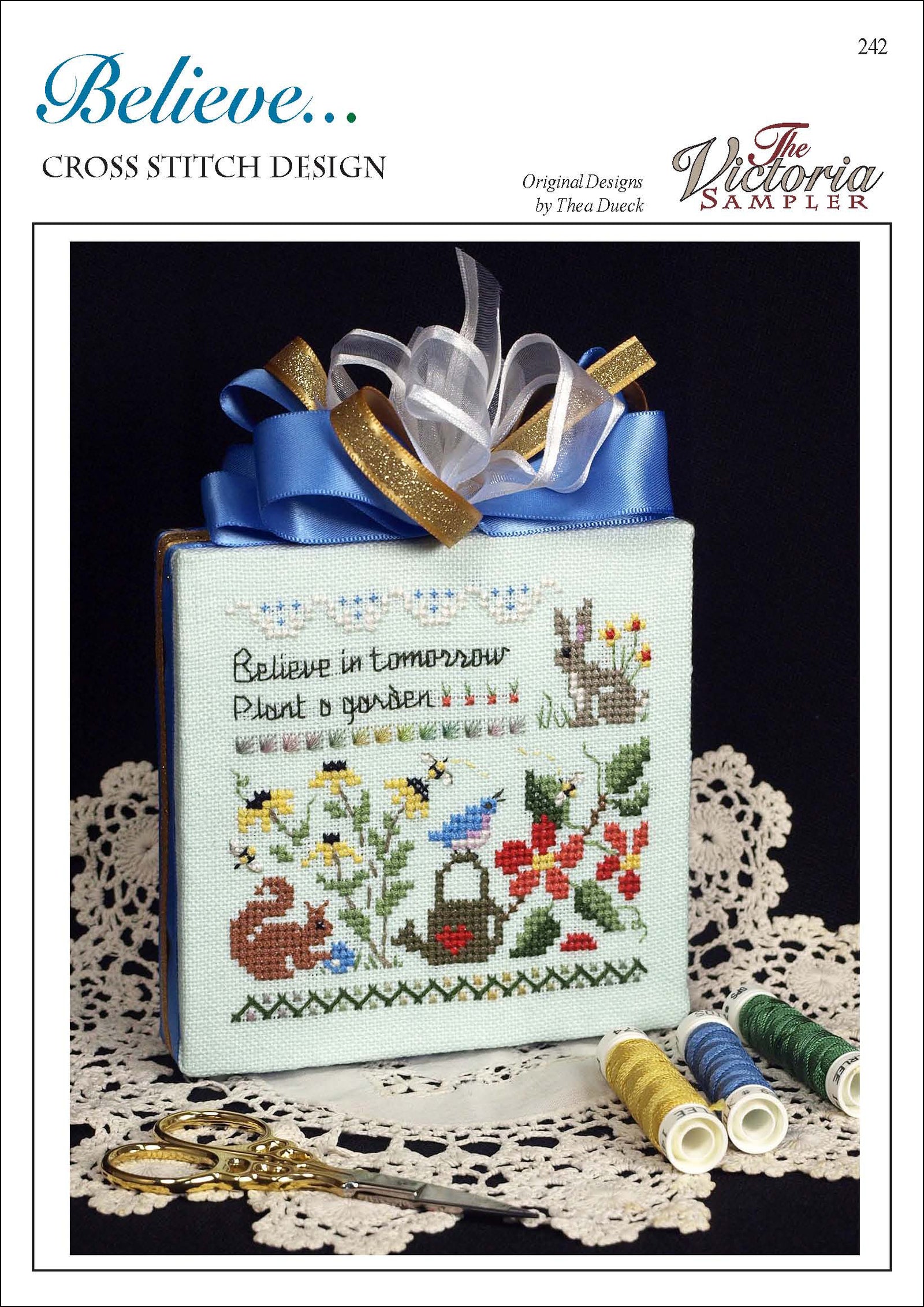 Believe in Tomorrow Sampler - Embroidery and Cross Stitch Pattern - PD ...