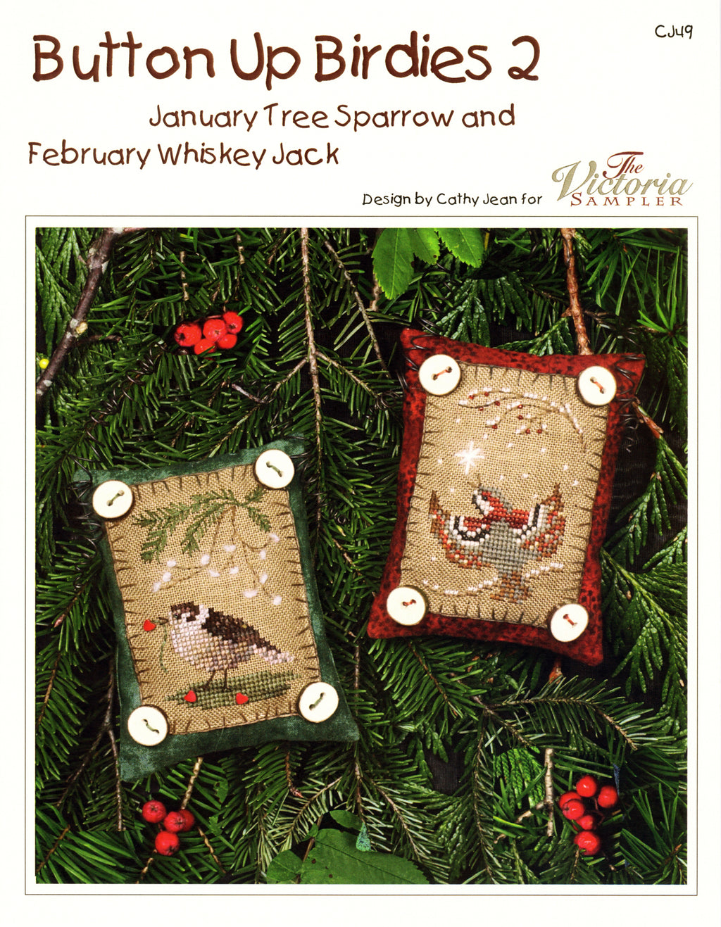 Button Up Birdies 2 - Ornaments - Christmas Cross Stitch Pattern - PDF ...