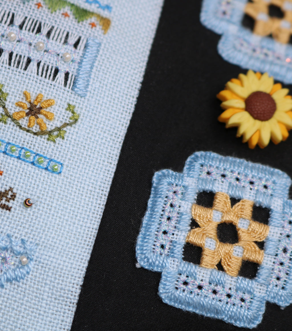 Sunflower Street Sampler - Embroidery and Cross Stitch Pattern - PDF D ...