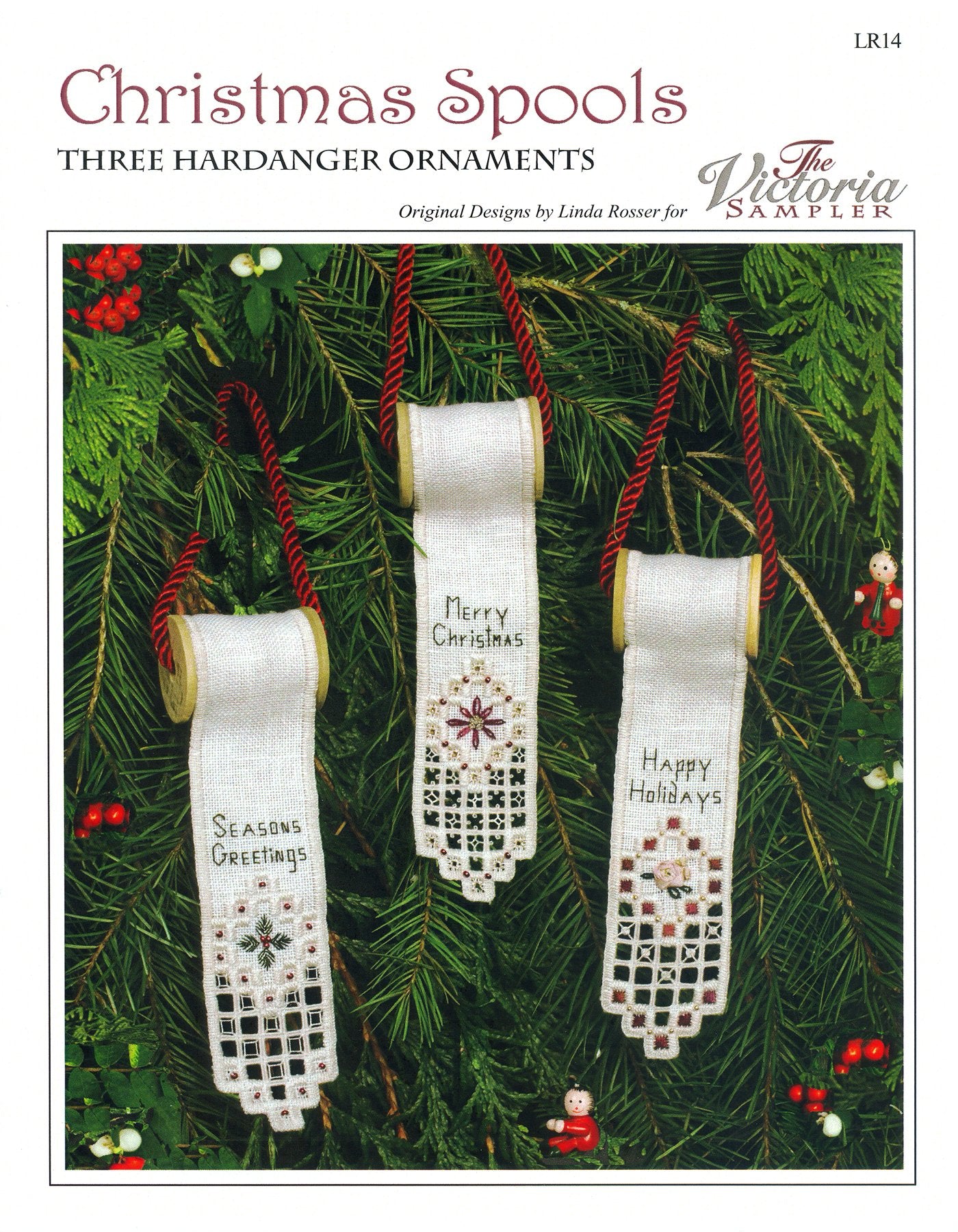 Christmas Spools - Hardanger Ornaments - Christmas Embroidery Pattern ...