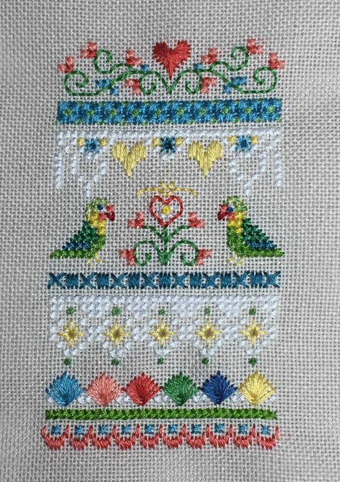 Love Birds Sampler - Embroidery and Cross Stitch Pattern - PDF Downloa ...